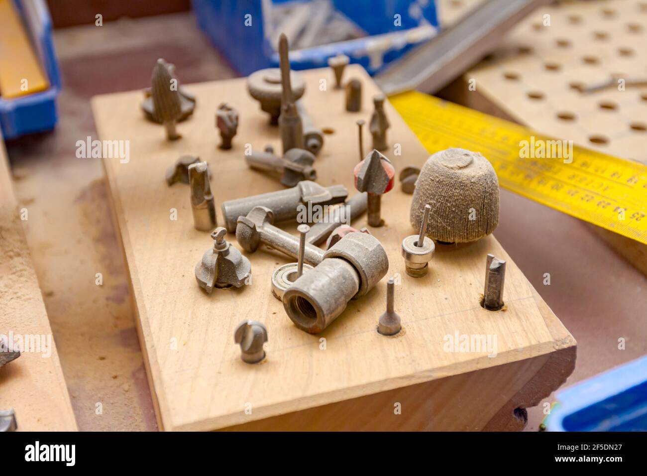 Set of milling cutters for woodworking, drilling and making holes in ...