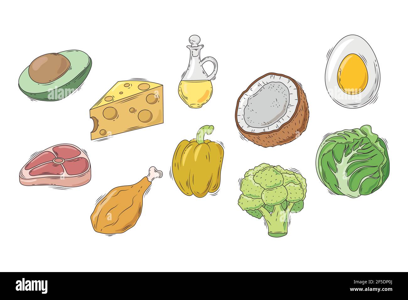 Keto symbol food nutrition Stock Vector Images - Alamy