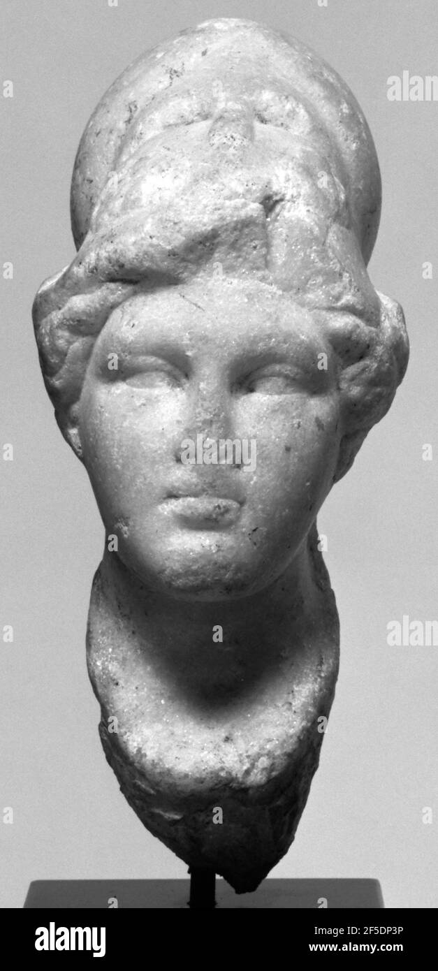Small Head of Athena (Worked for Insertion into a Statuette). Unknown ...