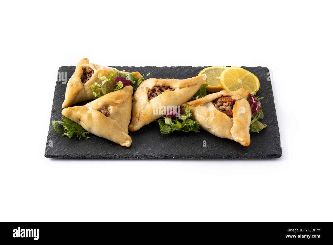 Traditional middle eastern fatayer isolated on white background Stock ...