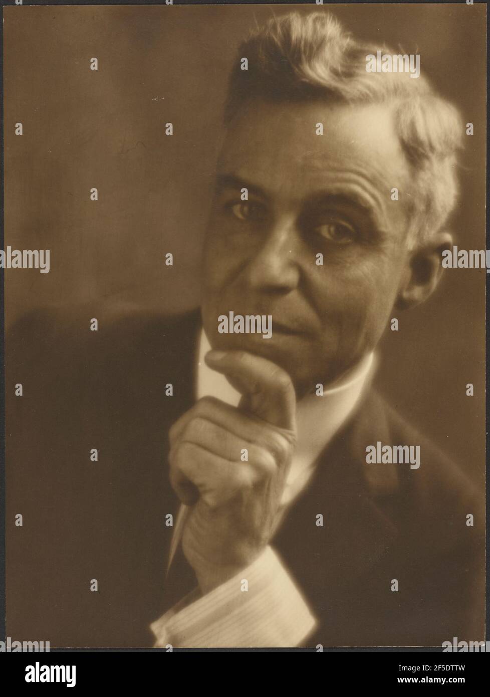 Portrait of a Man with Chin in Hand. Louis Fleckenstein (American, 1866 ...