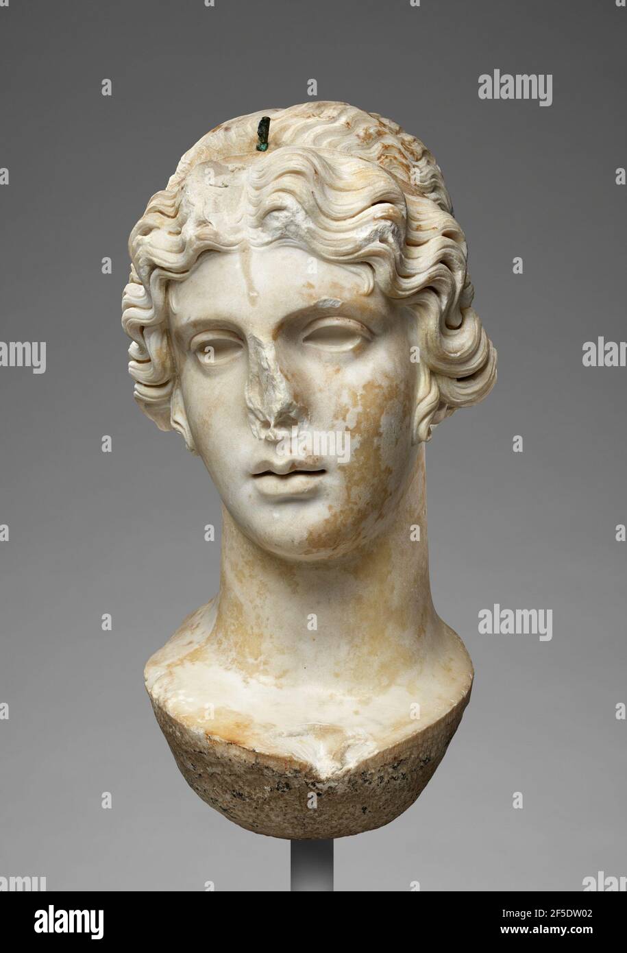 Colossal Head of a Divinity (made for insertion into statue). Unknown ...