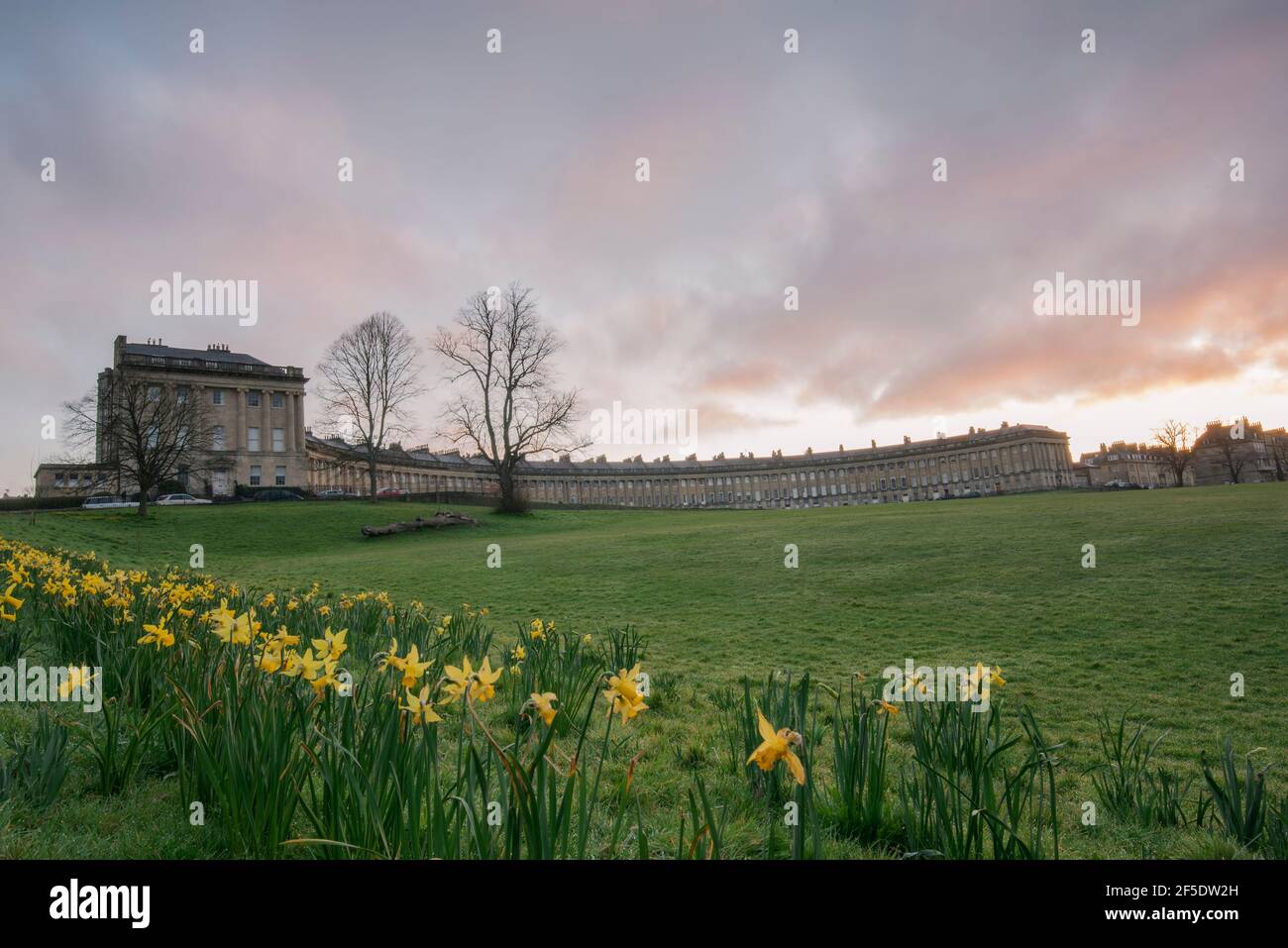 Spring at the Royal Crescent in Bath Stock Photo - Alamy
