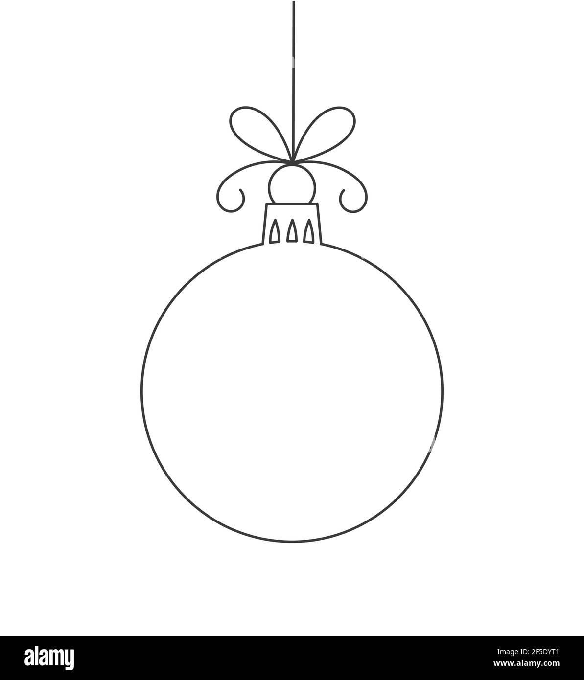 Christmas bauble line shape. Vector illustration Stock Vector Image ...