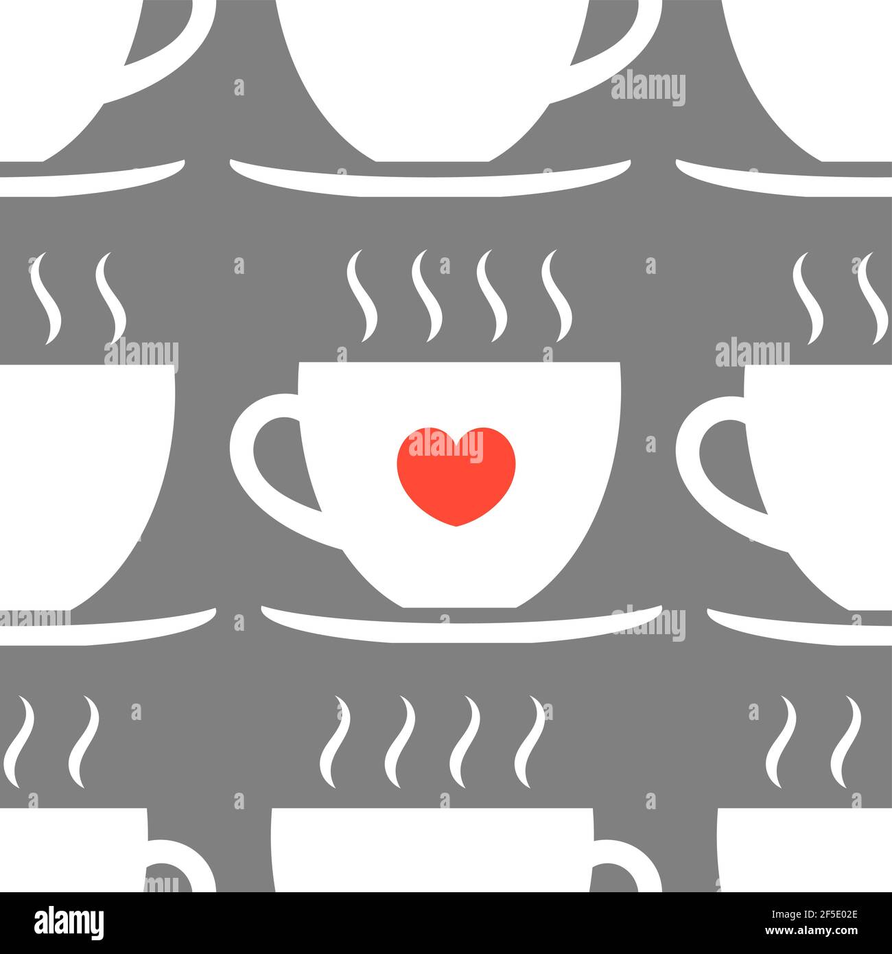 Seamless flat texture cups Stock Vector Images - Alamy