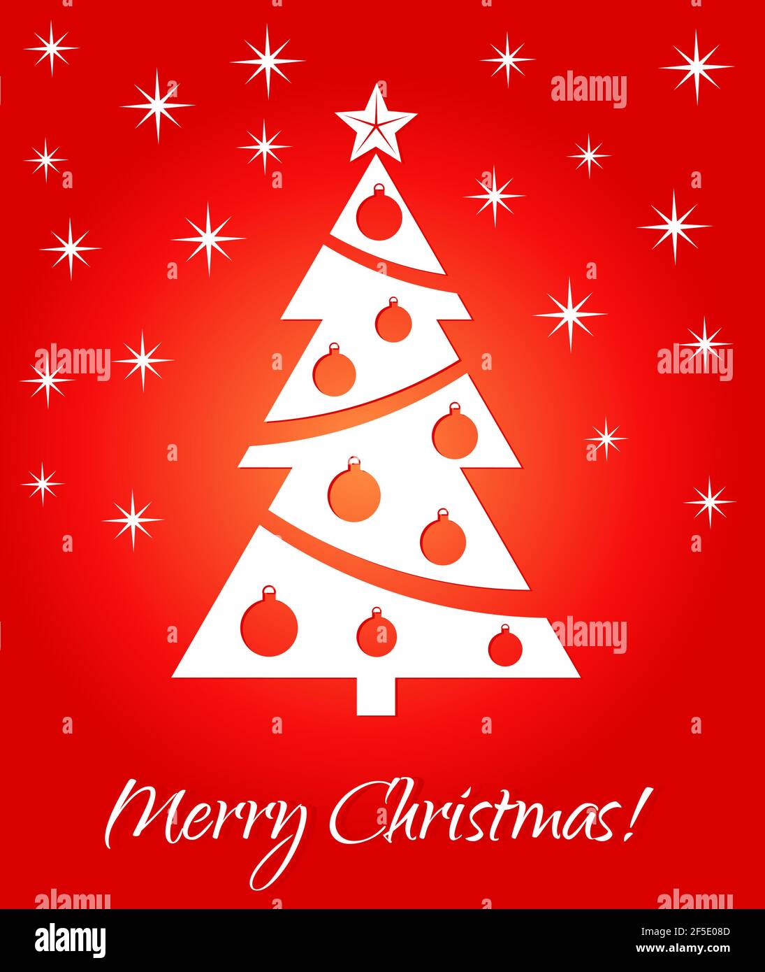 Christmas red greeting card. Vector illustration Stock Vector Image ...