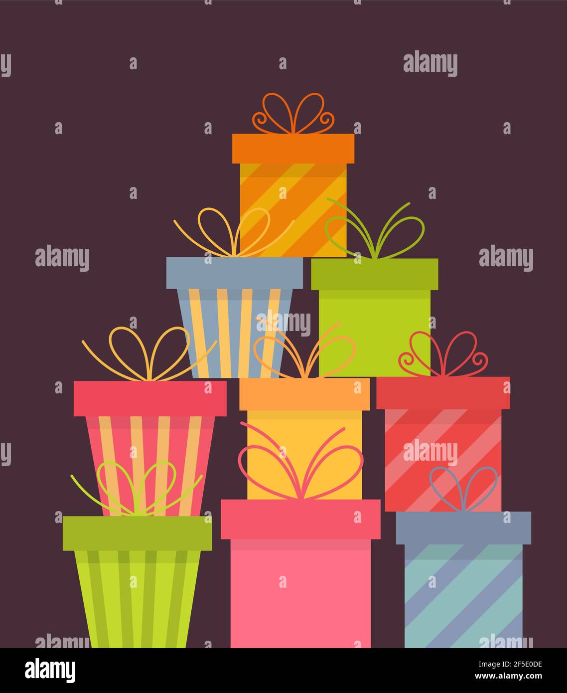 Stack of presents. Vector illustration Stock Vector Image & Art - Alamy