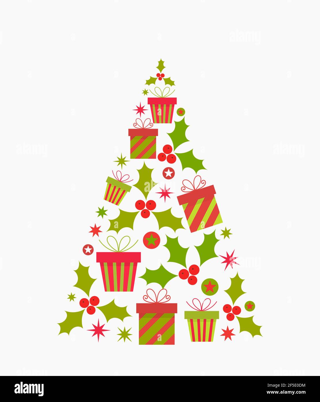 Christmas tree shape. Vector illustration Stock Vector Image & Art - Alamy