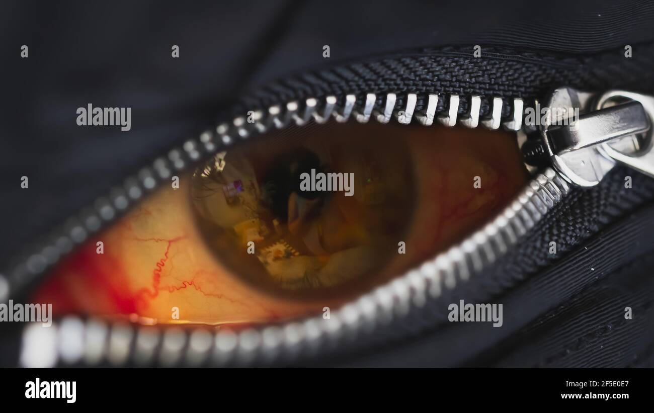 montage, oeil, eye, zipper Stock Photo - Alamy