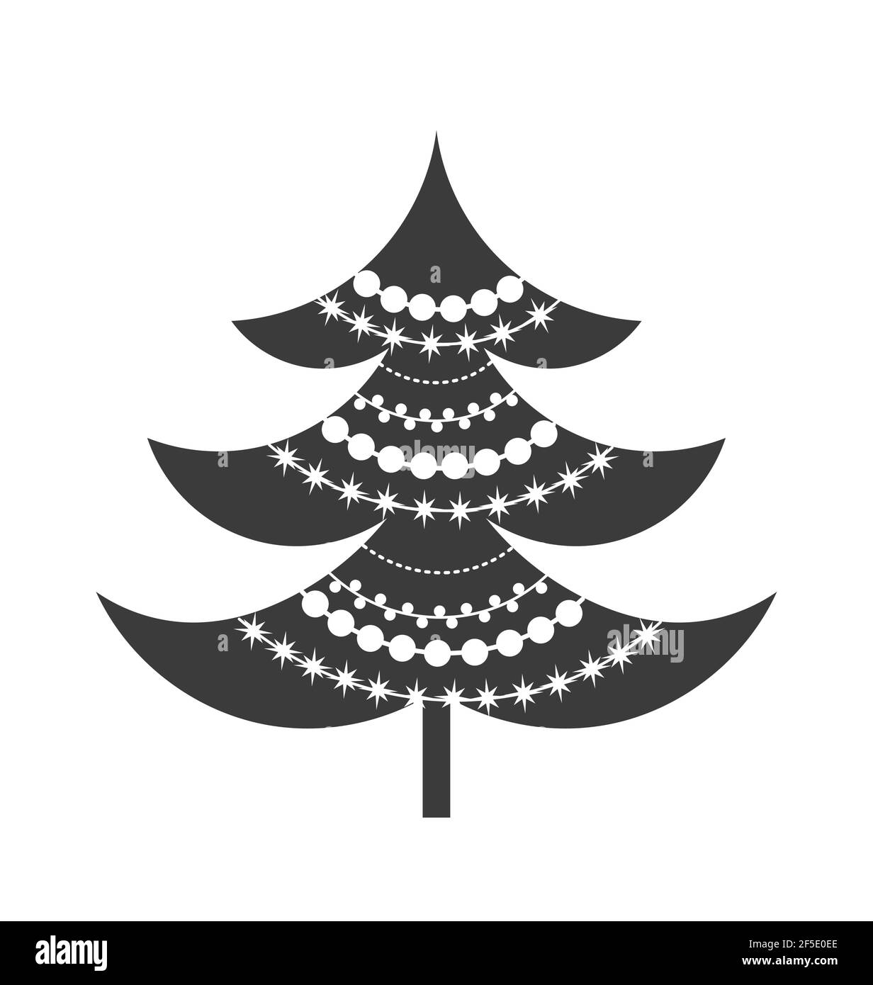Christmas tree symbol icon. Vector illustration Stock Vector Image ...