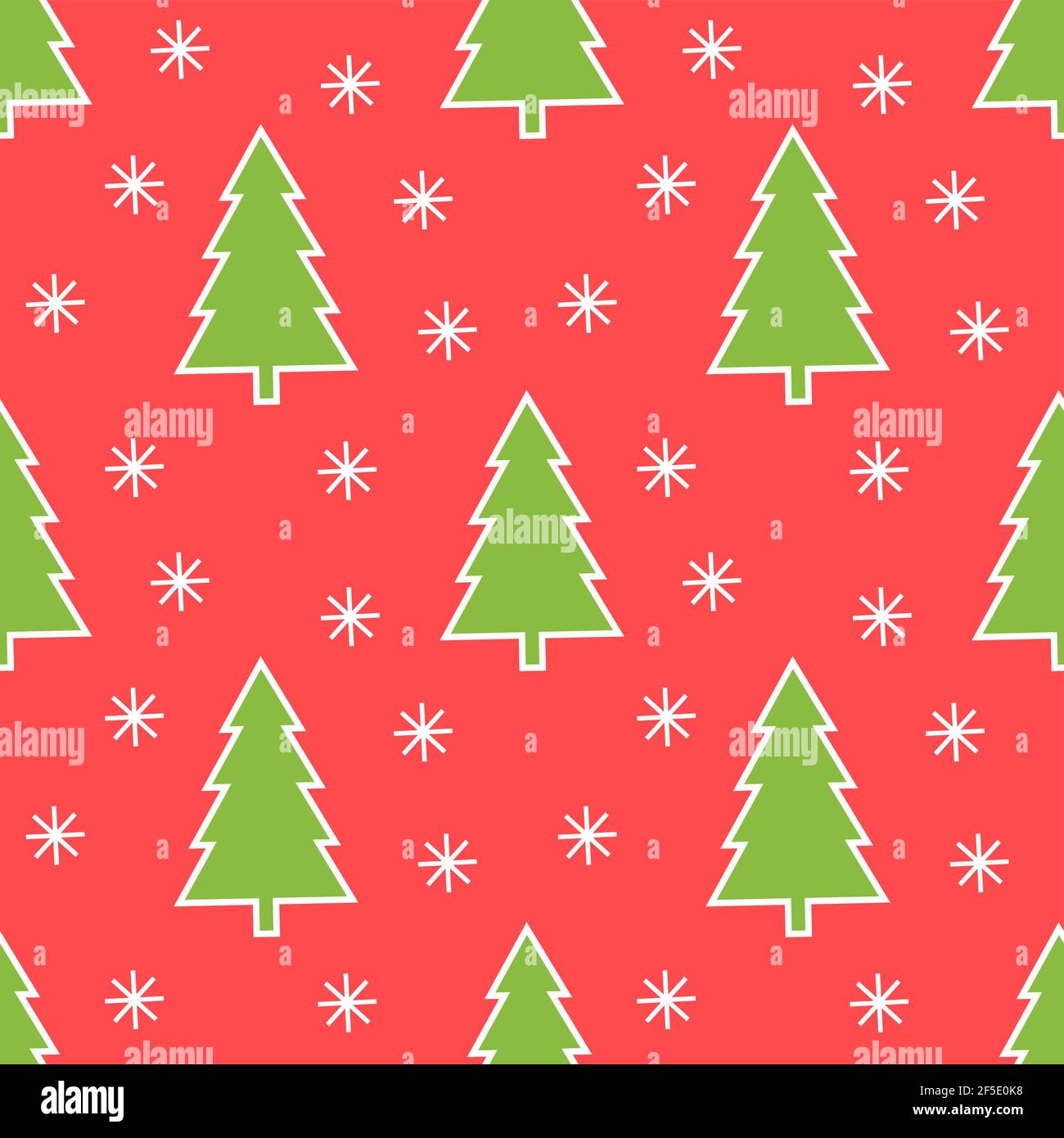 Christmas trees pattern. Flat illustration Stock Vector Image & Art - Alamy