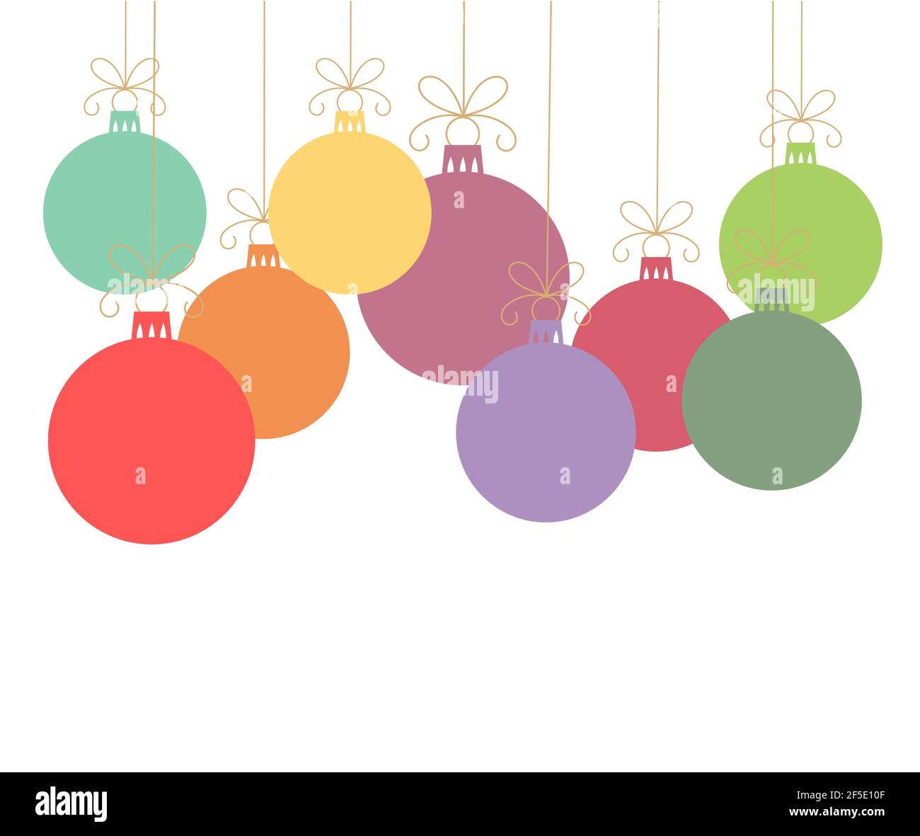 Christmas baubles background. Vector illustration Stock Vector Image ...