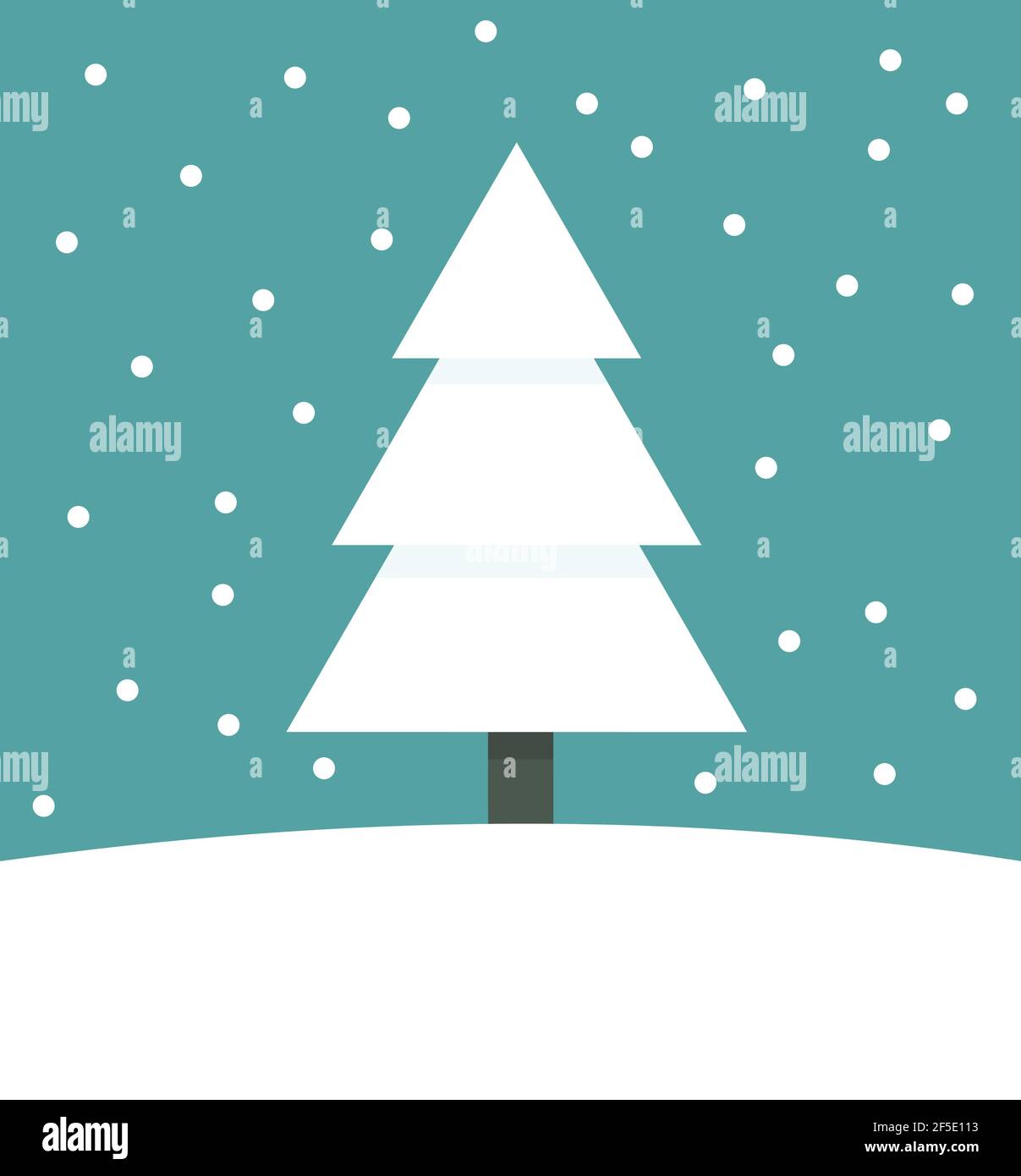 Christmas winter tree. Vector illustration Stock Vector Image & Art - Alamy