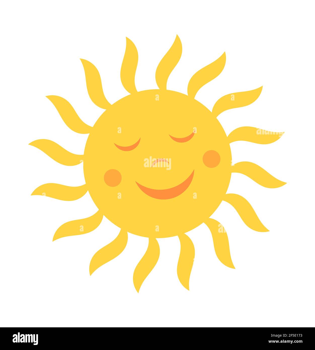 Cute sun with smile. Vector illustration Stock Vector Image & Art - Alamy