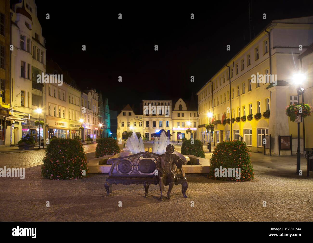 Market square in Zary. Poland Stock Photo - Alamy