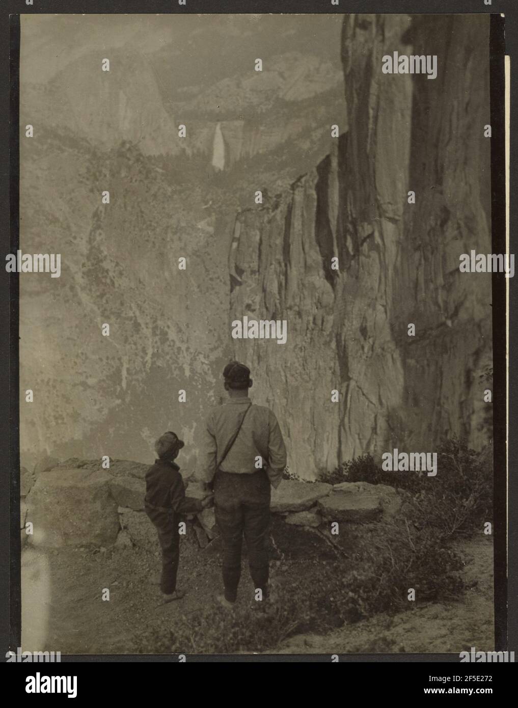 Liberty Cap and Nevada Falls, from Ledge Trail, Yosemite National Park ...