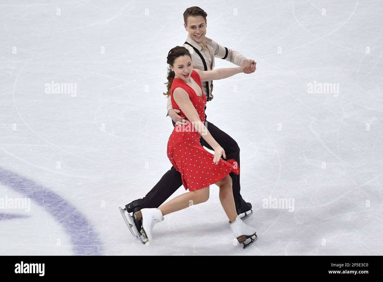 Allison Reed and Saulius Ambrulevicius of Lithuania perform during the ...