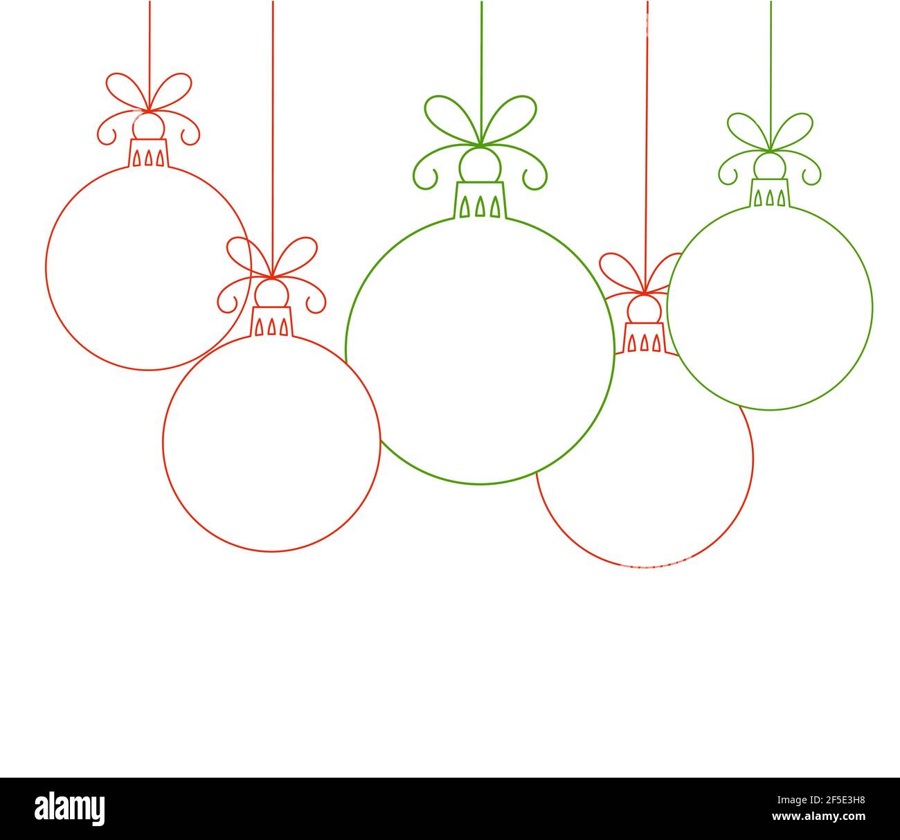 Christmas baubles linear shapes. Vector illustration Stock Vector Image ...