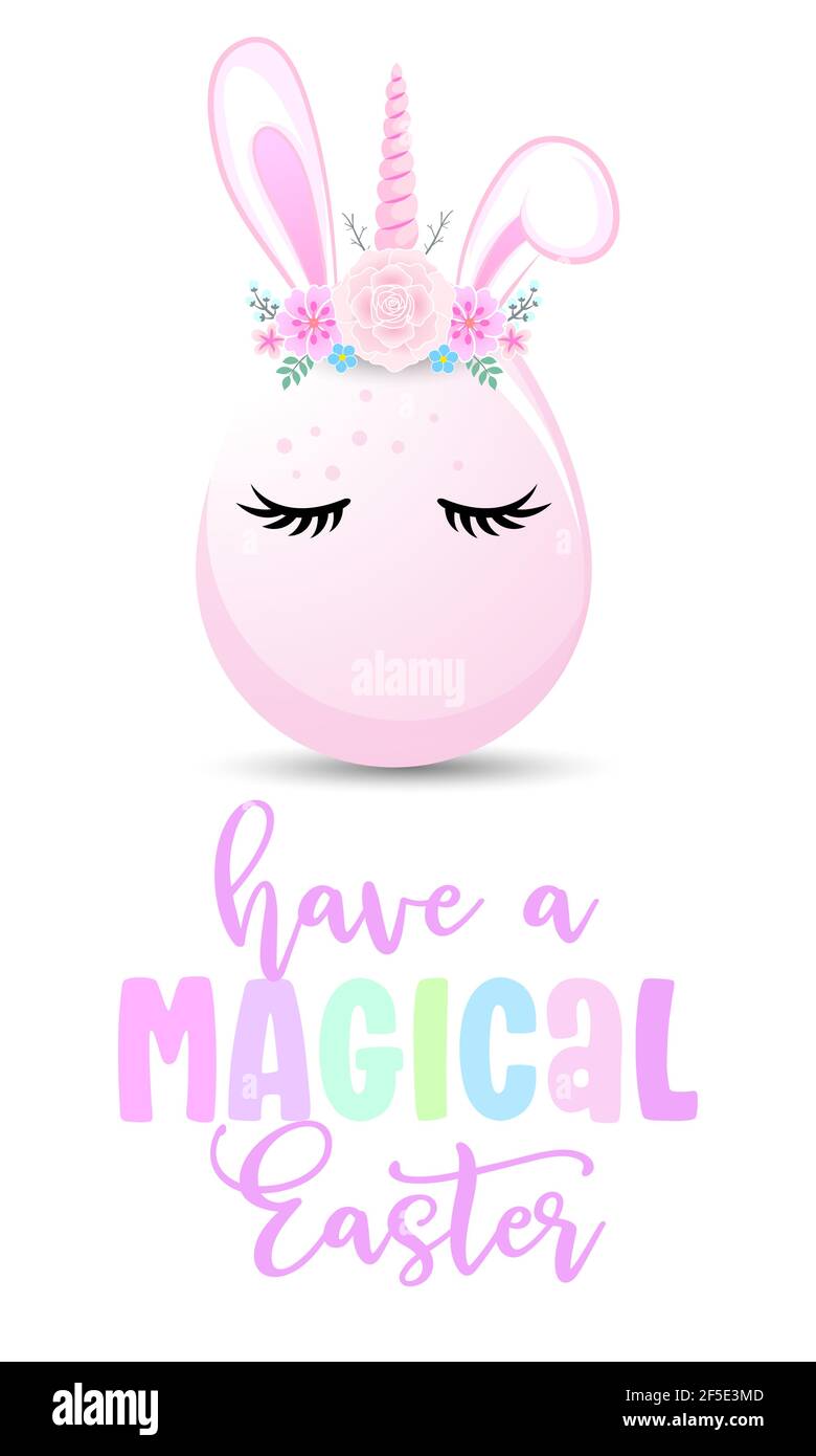 Have a magical Easter - hand drawn modern calligraphy design vector ...