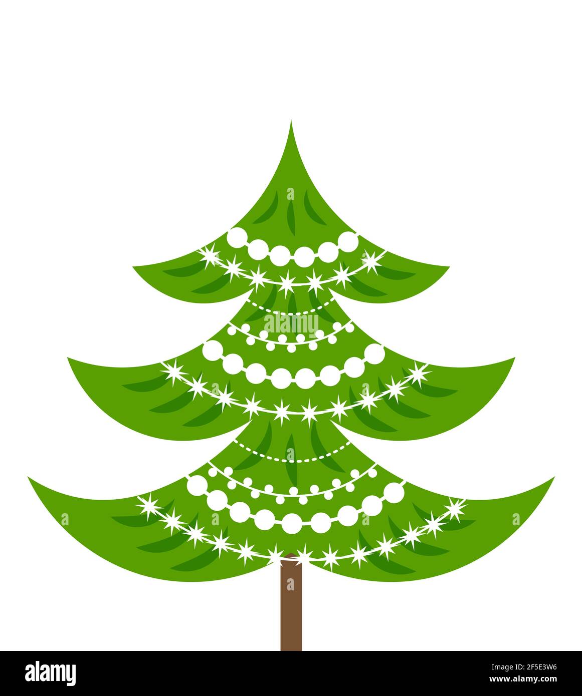 Christmas tree decorated. Vector illustration Stock Vector Image & Art ...