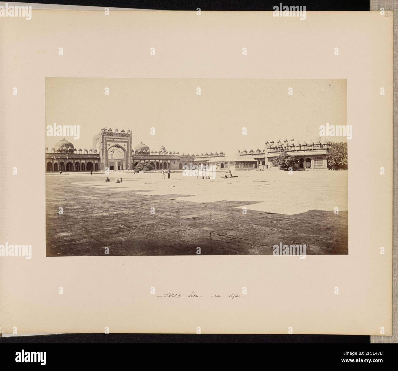 Futtypore Sikri; Interior of the Great Quadrangle, Showing Sheik Selim ...