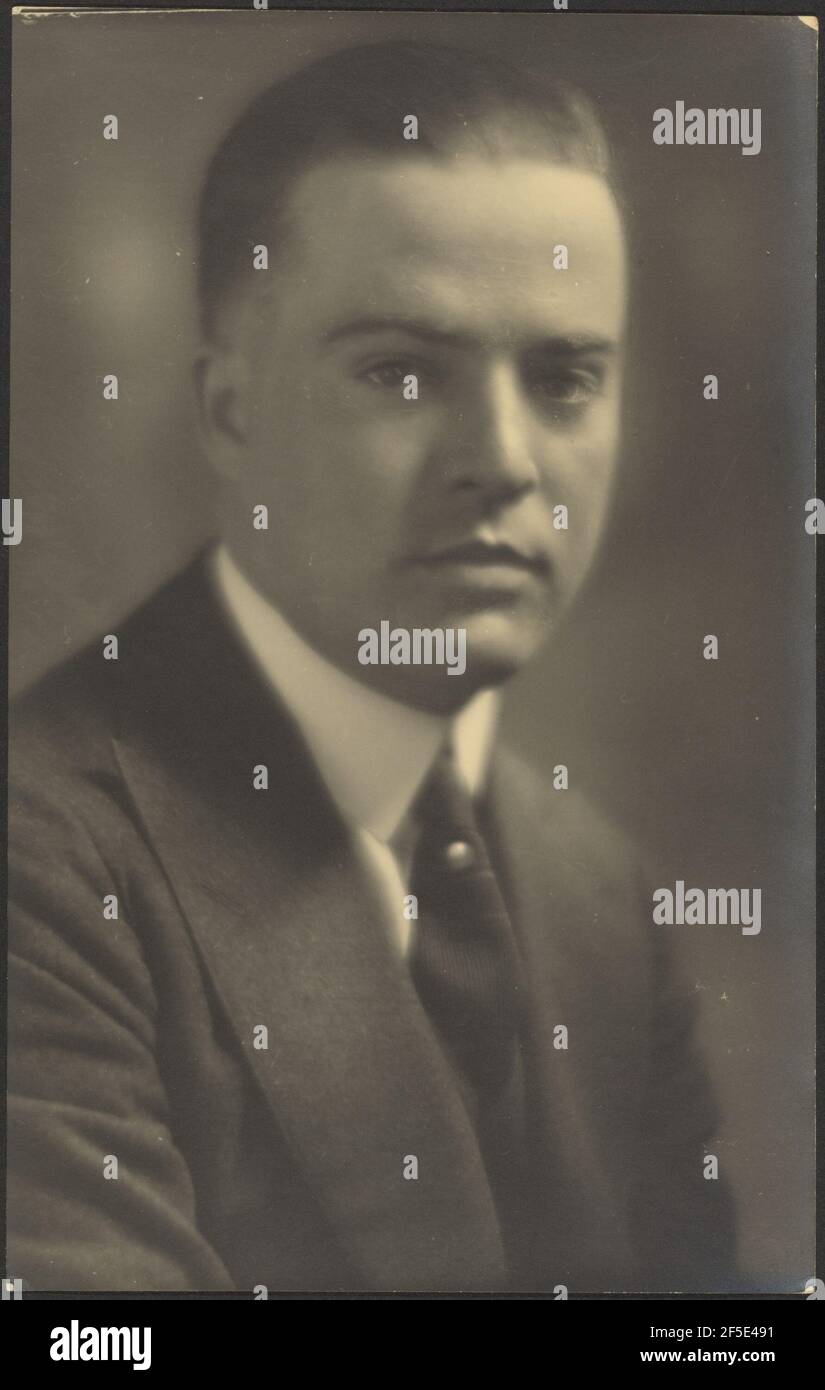 Portrait of a Man with Pearl Tie Pin. Louis Fleckenstein (American ...