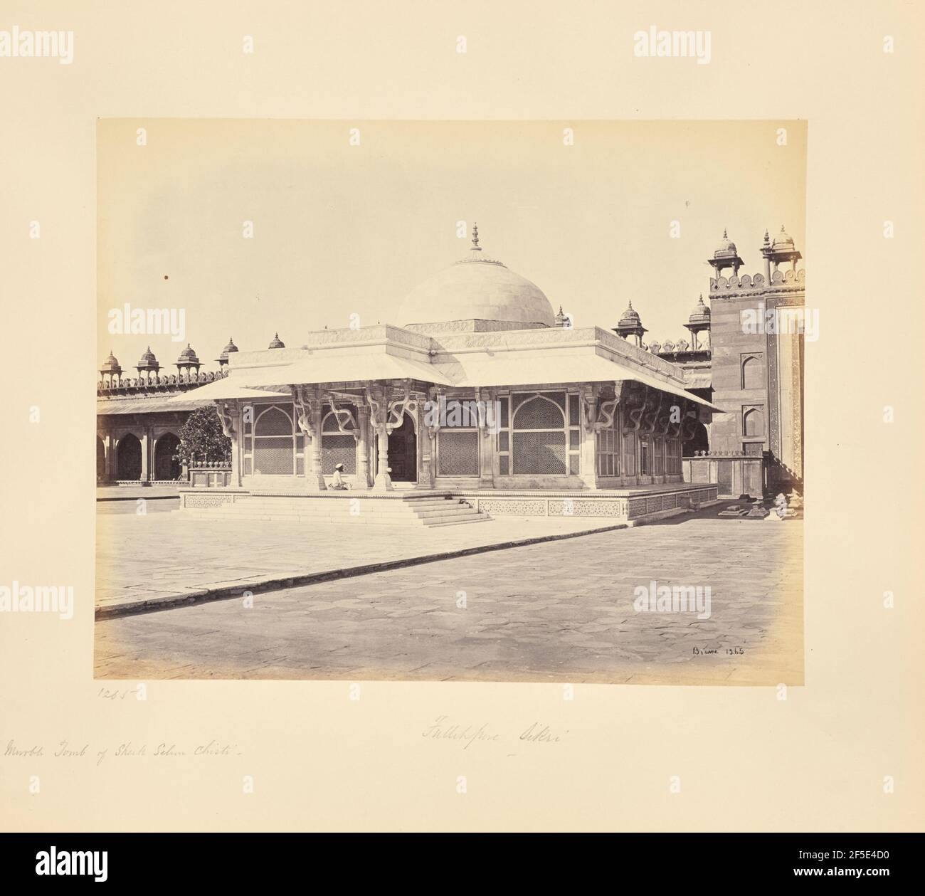 Futtypore Sikri; The Marble Tomb of Sheik Selim Chisti. Samuel Bourne ...