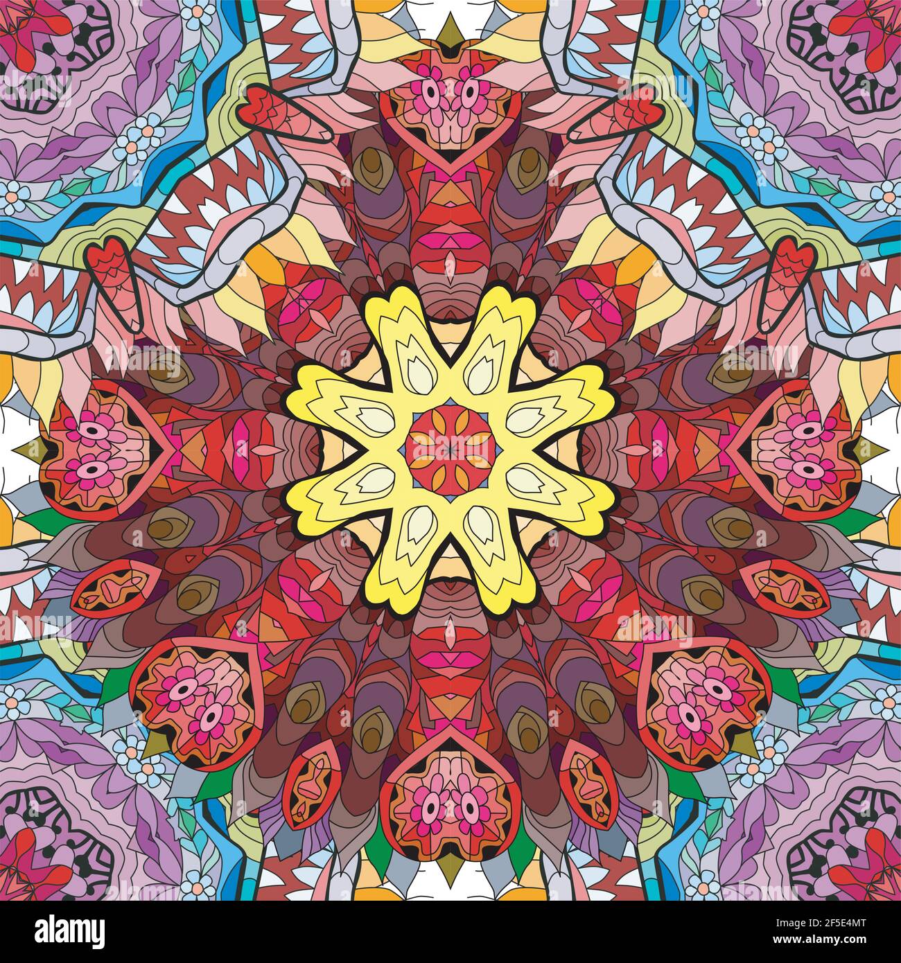 Vector adult seamless textures for decoration. Hand-painted art design ...