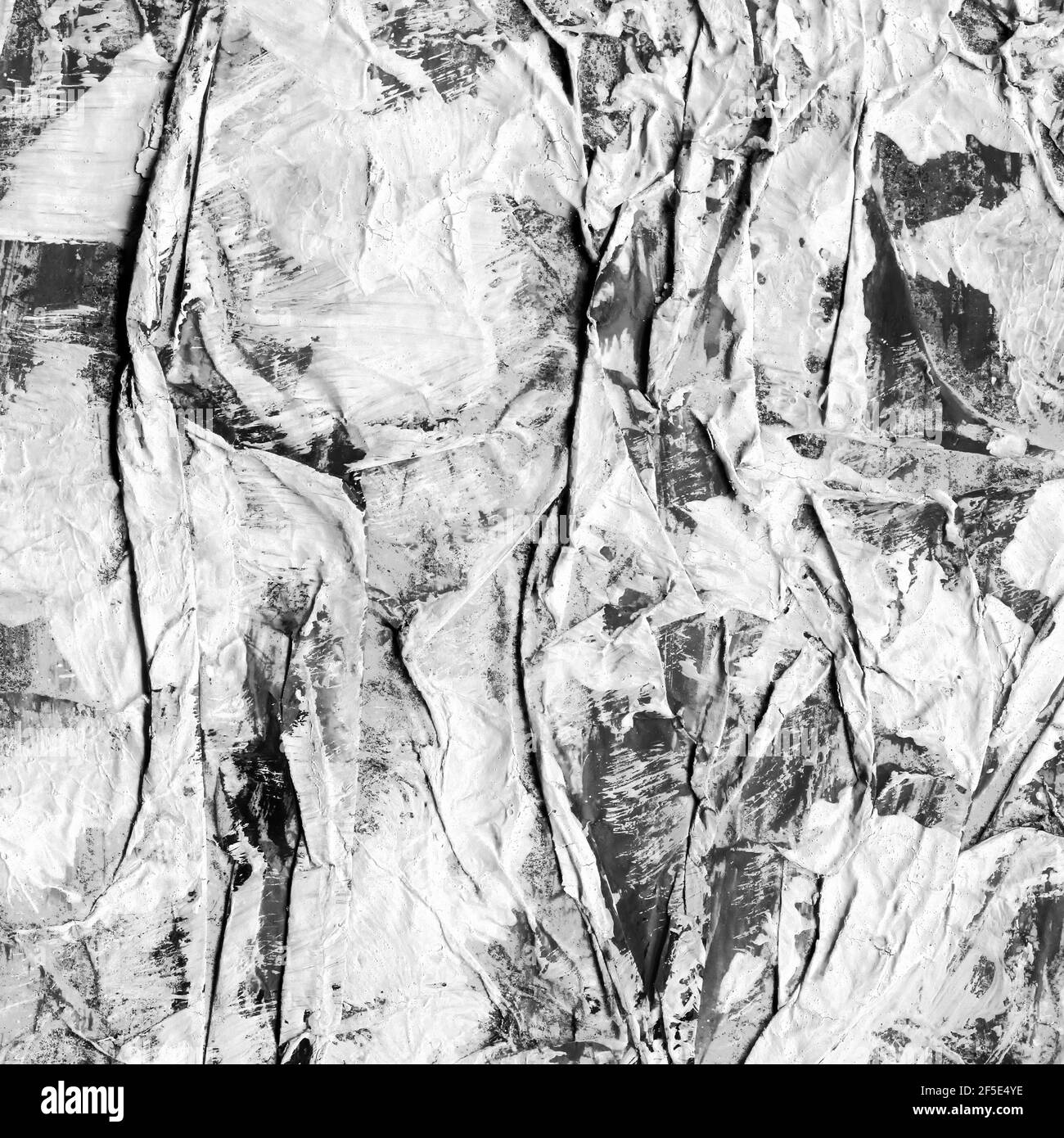 Contemporary abstract art illustration. Wrinkled paper texture paint ...