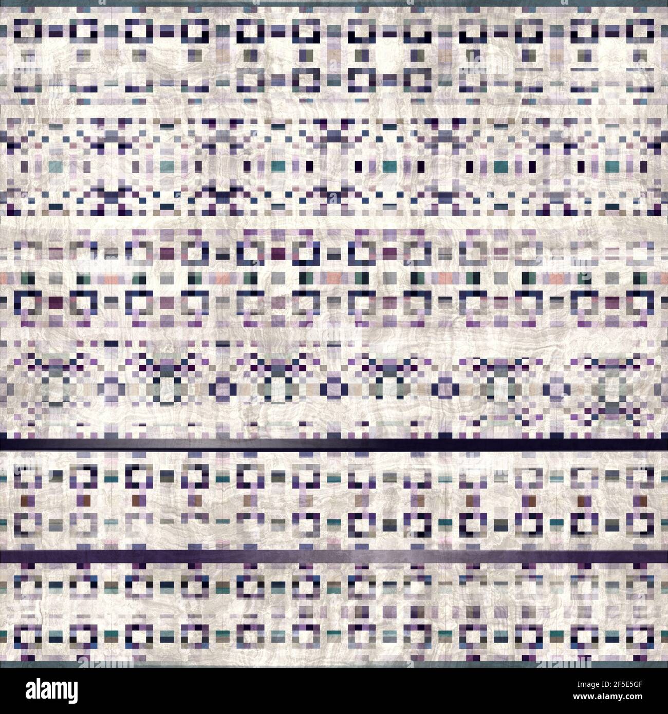 Seamless Kilim Rug Square Pixel Pattern Print Stock Photo - Alamy