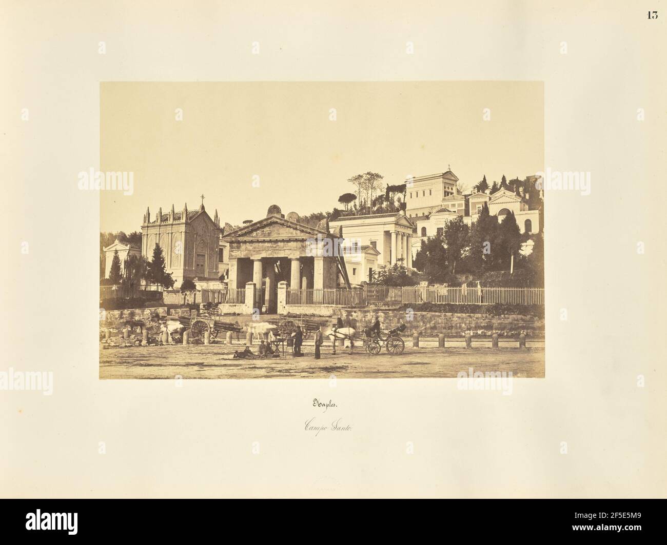 Naples. Campo Santo.. Giorgio Sommer (Italian, born Germany, 1834 ...