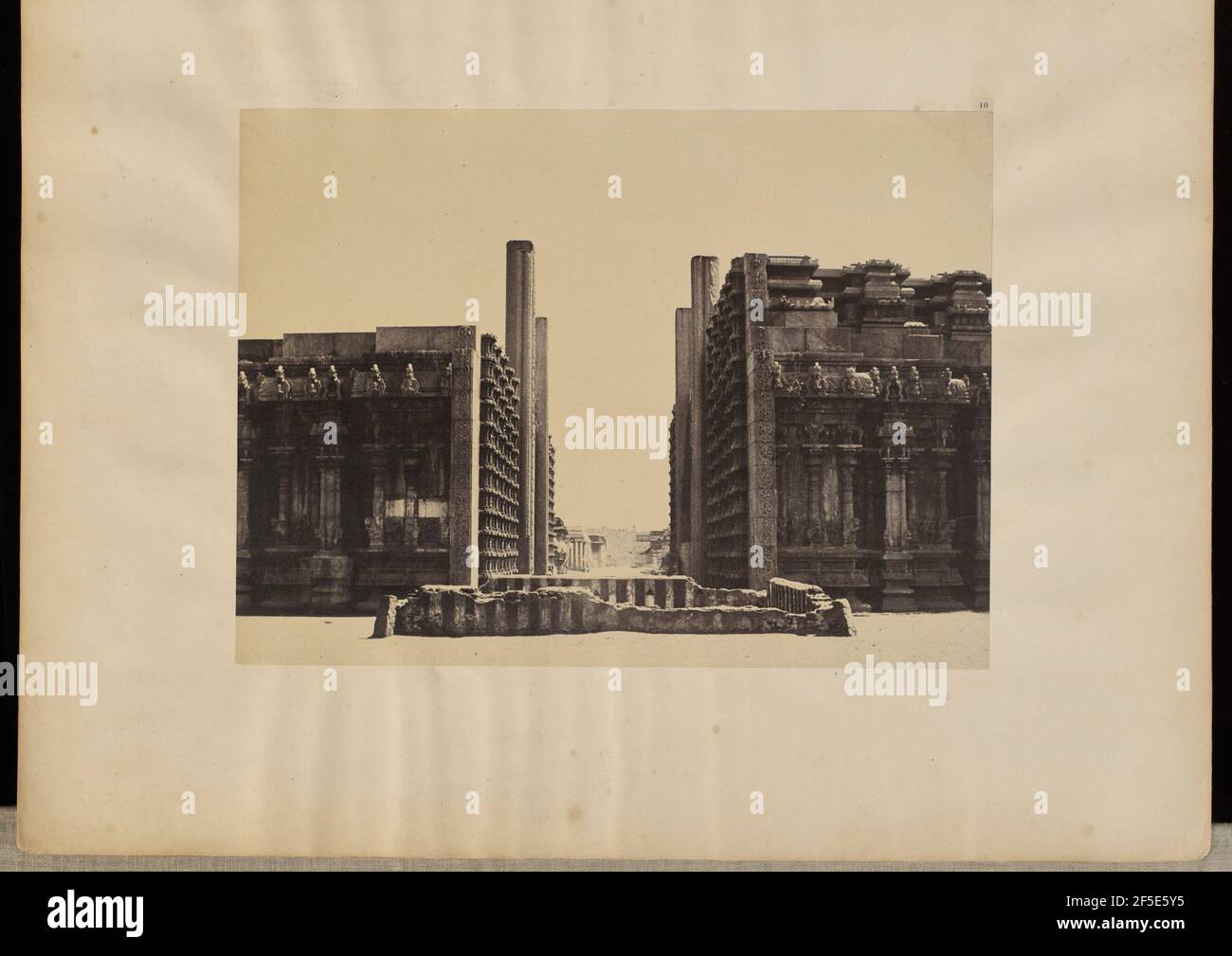 Madura. West Front of the Roya Gopurum.. Capt. Linnaeus Tripe (English ...