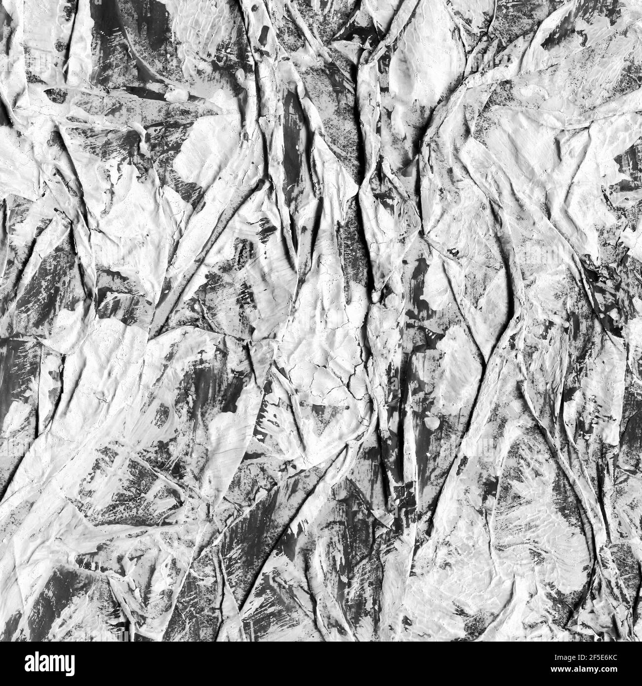 Contemporary abstract art illustration. Wrinkled paper texture paint ...