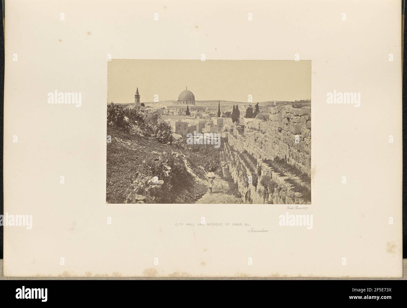 City Wall and Mosque of Omar, &c., Jerusalem. Francis Frith (English ...