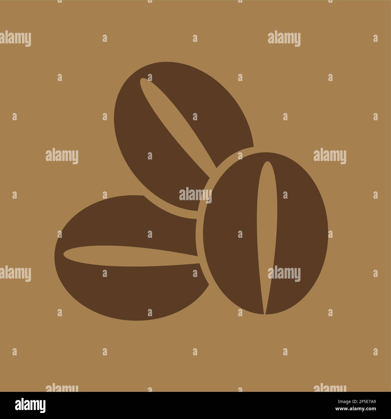 Coffee beans symbol or logo. Vector illustration Stock Vector Image ...