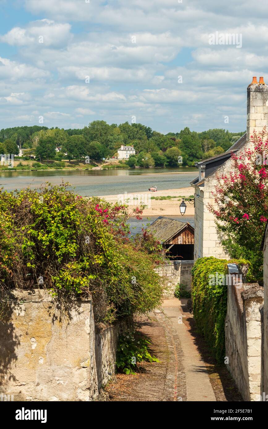 The beautiful village of Candes St Martin which sits at the confluence ...