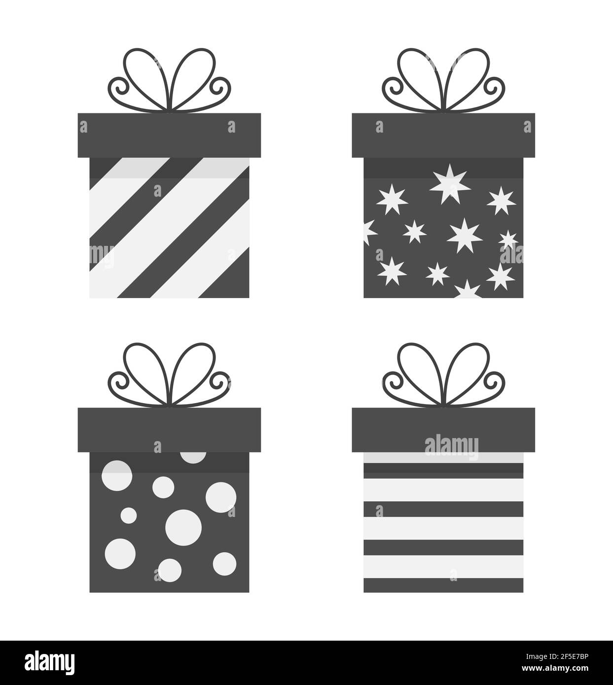Xmas icons set cartoon Black and White Stock Photos & Images - Alamy