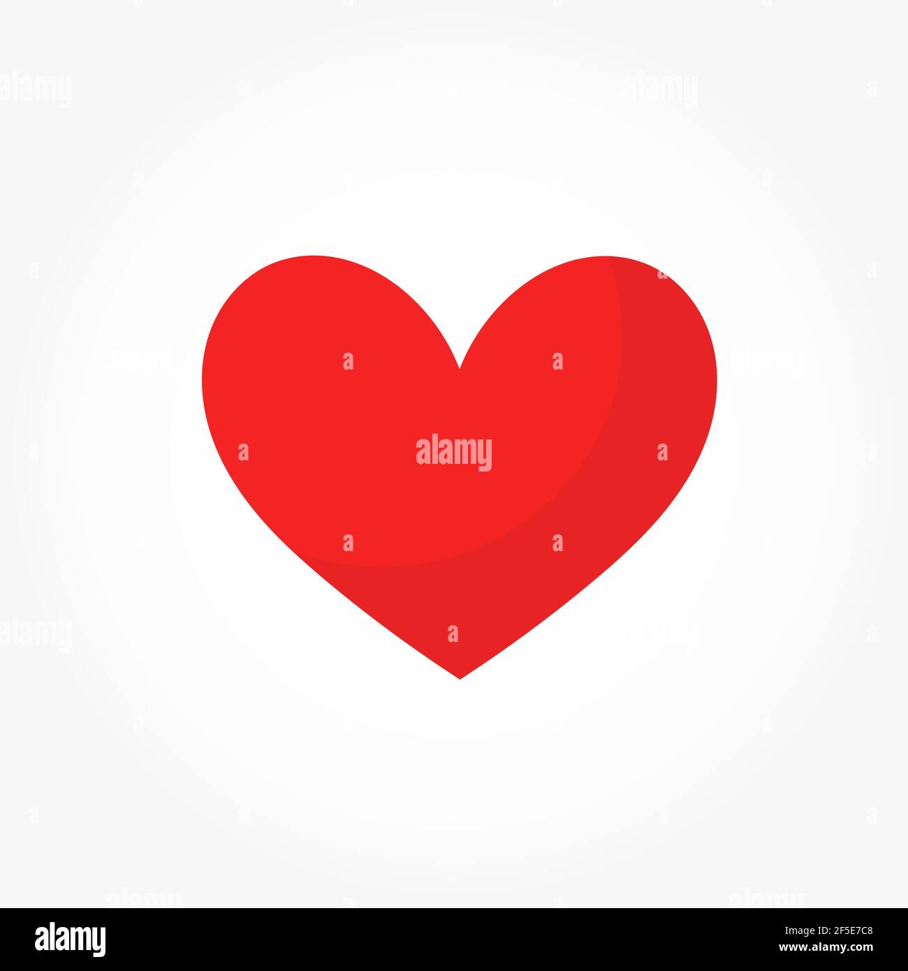 Cute red heart icon. Vector illustration Stock Vector Image & Art - Alamy