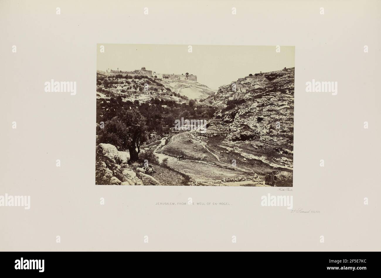Jerusalem. From the Well of En-Rogel. Francis Frith (English, 1822 ...