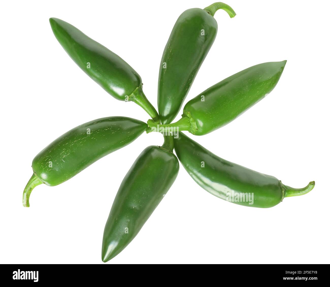 Pepper chili stack top view on a white background Stock Photo - Alamy