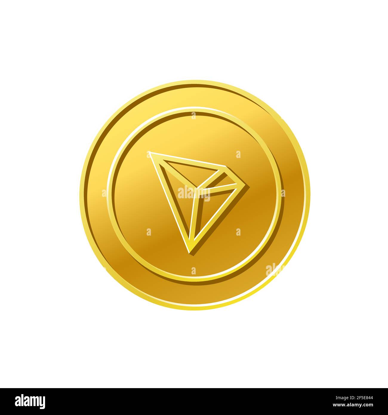 Tron crypto currency. Golden tron coin icon Stock Vector Image & Art ...