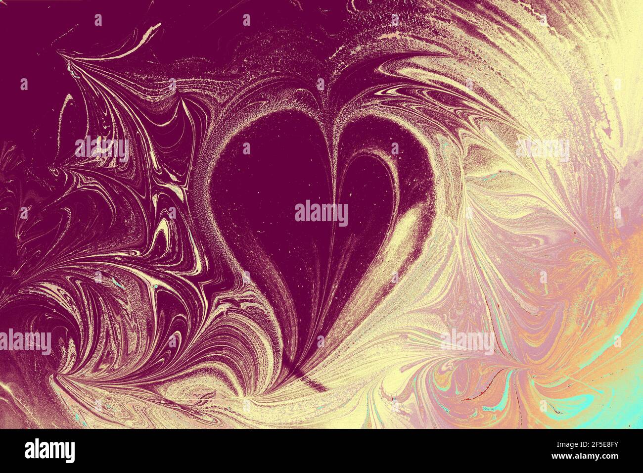 Abstract hert marbling pattern template for fabric, design. Heart, love ...