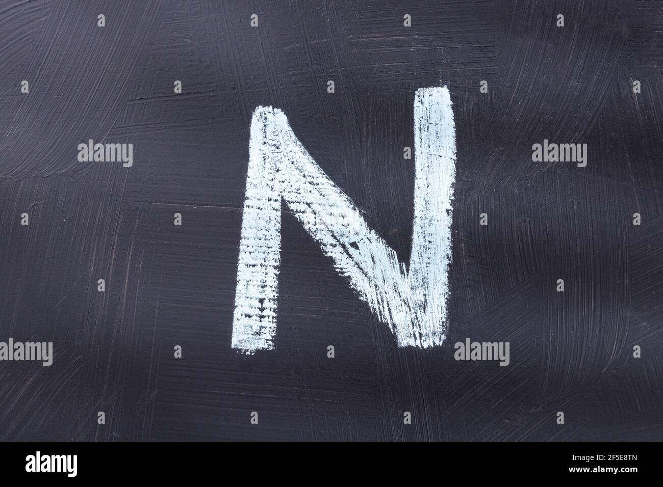 Letter N - Hand drawn alphabet font Stock Photo - Alamy