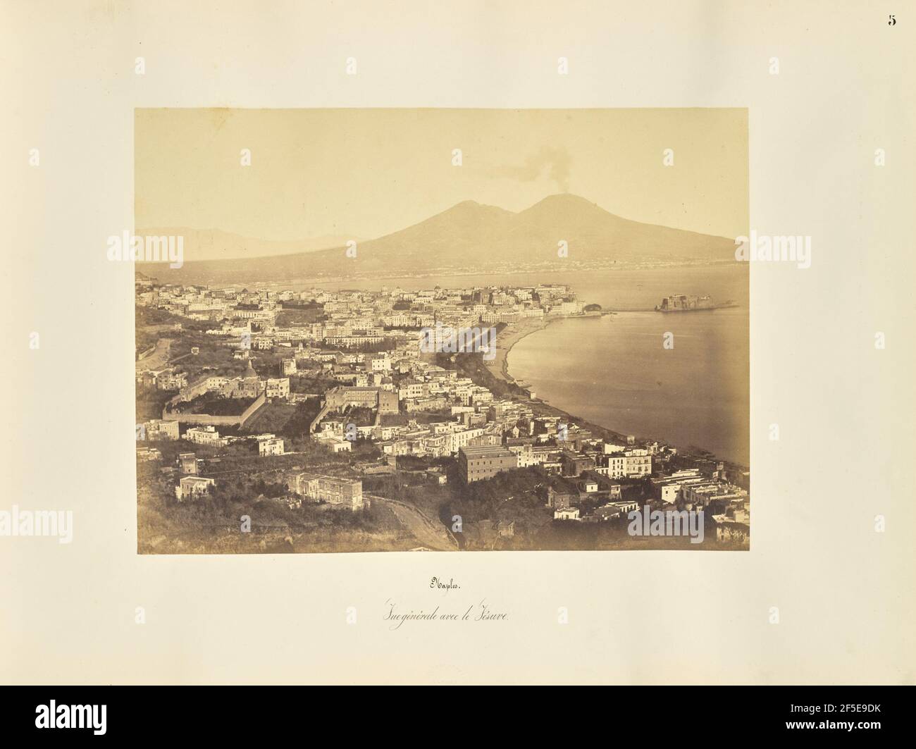 Naples. Vue generale avec le Vesuve. Giorgio Sommer (Italian, born ...