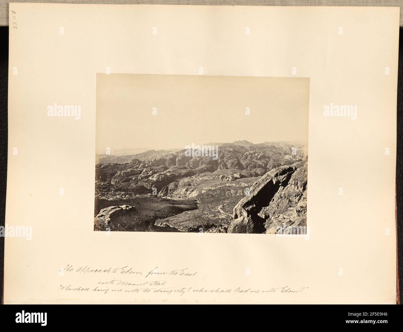 The Approach to Edom from the East with Mount Hor. "Who shall bring me ...