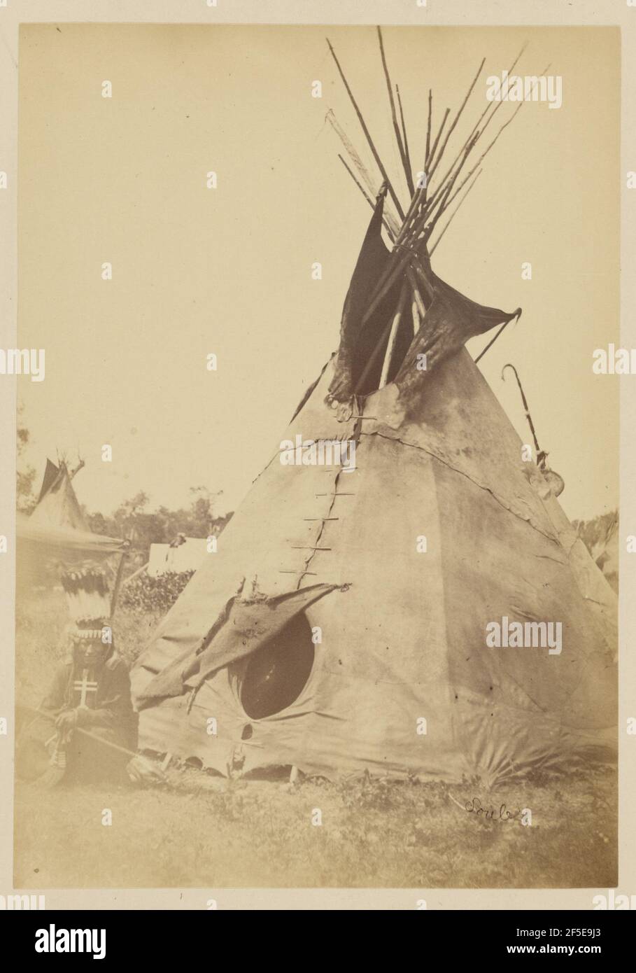 Little Big Mouth and Teepee, near Fort Sill. Possibly a Cheyenne Camp ...