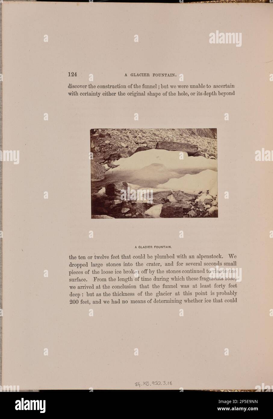 A Glacier Fountain. Ernest H. Edwards (British, 1837 - 1903 Stock Photo ...