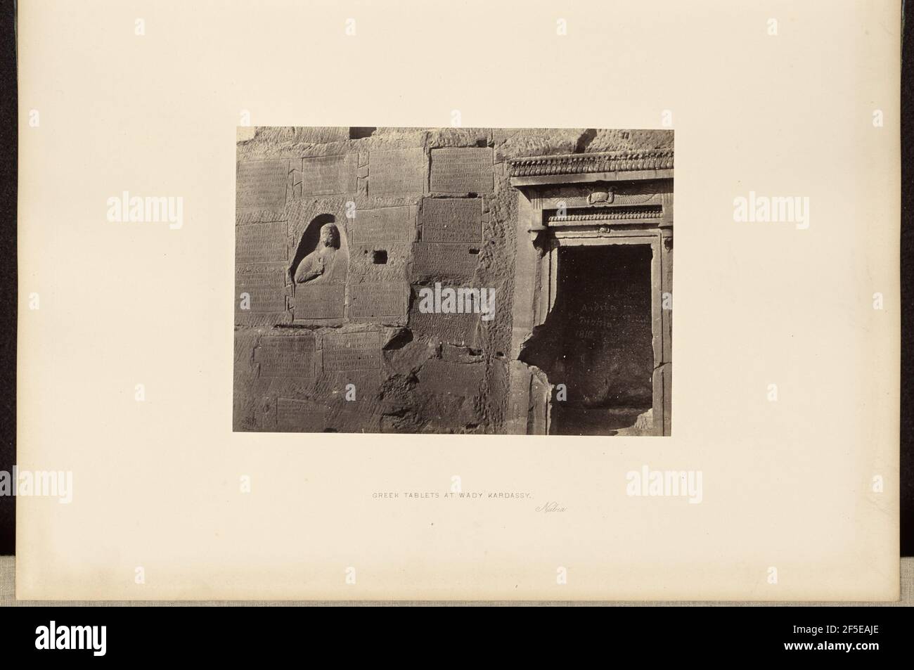 Greek Tablets at Wady Kardassy, Nubia. Francis Frith (English, 1822 ...