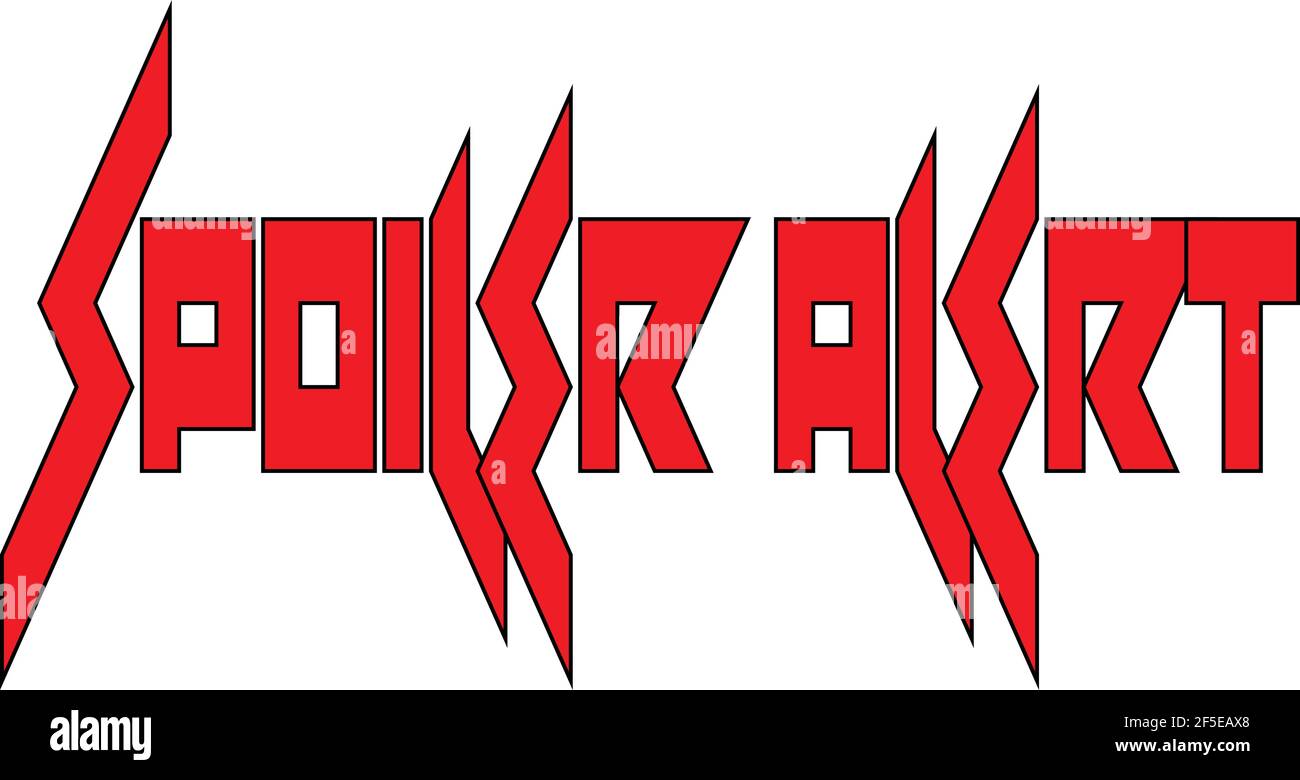 Spoiler Alert text sign illustration on on white Background Stock ...