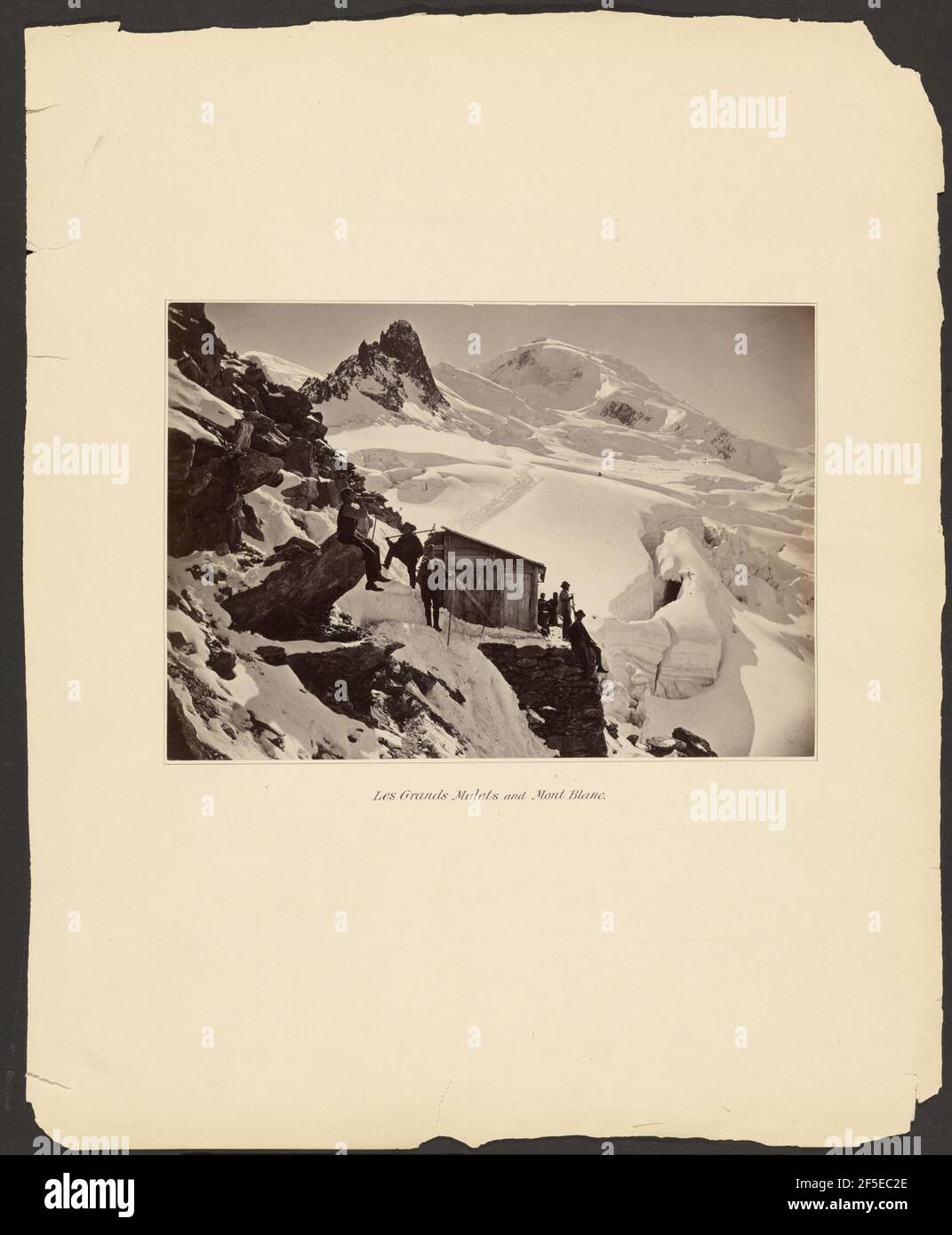 Les Grands Mulets and Mont Blanc. Florentin Charnaux (Swiss, 1832 ...
